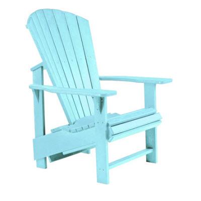 CR Plastic Products Upright Adirondack Chair in Aqua