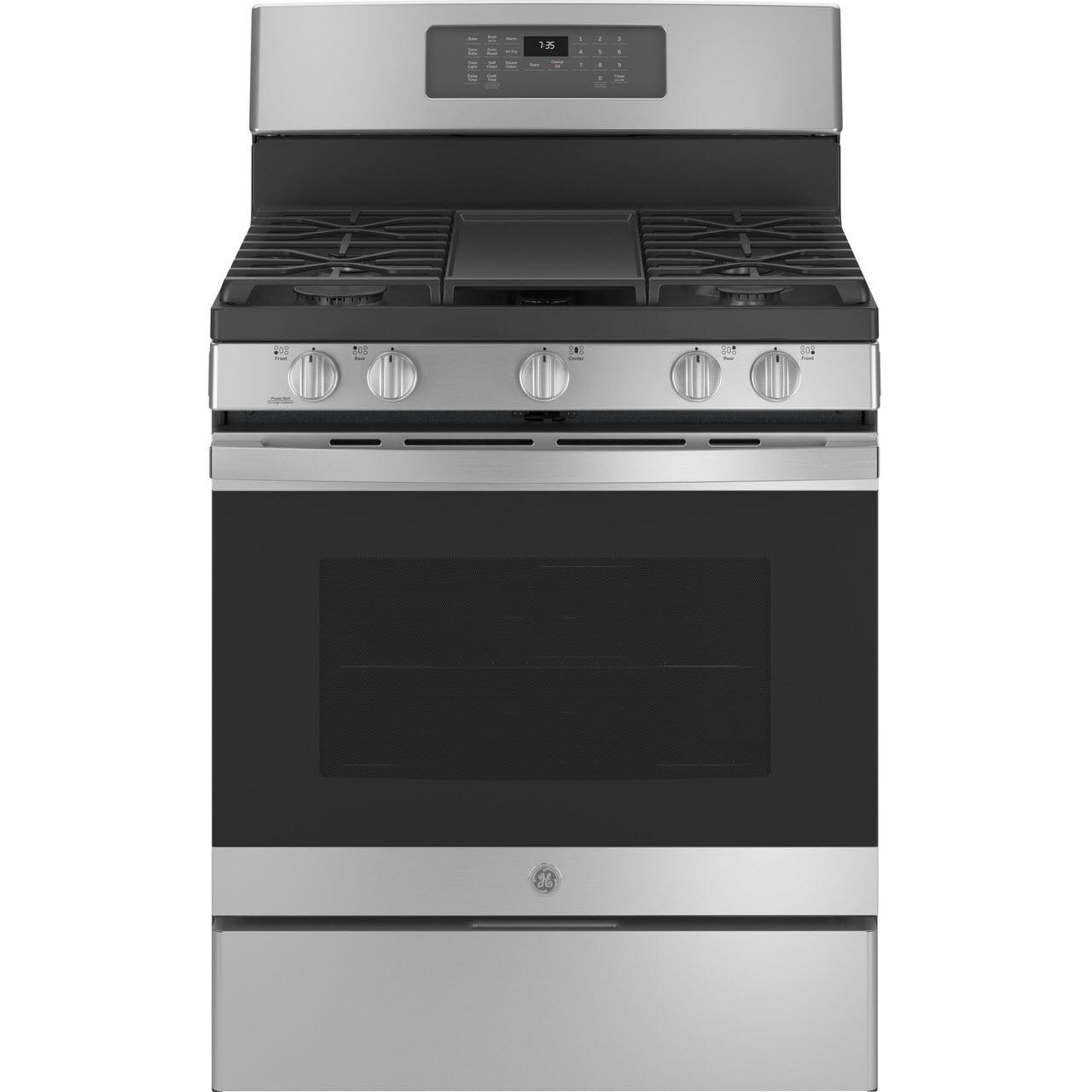 GE 30-inch Freestanding Gas Range with Convection Technology JGB735SPS
