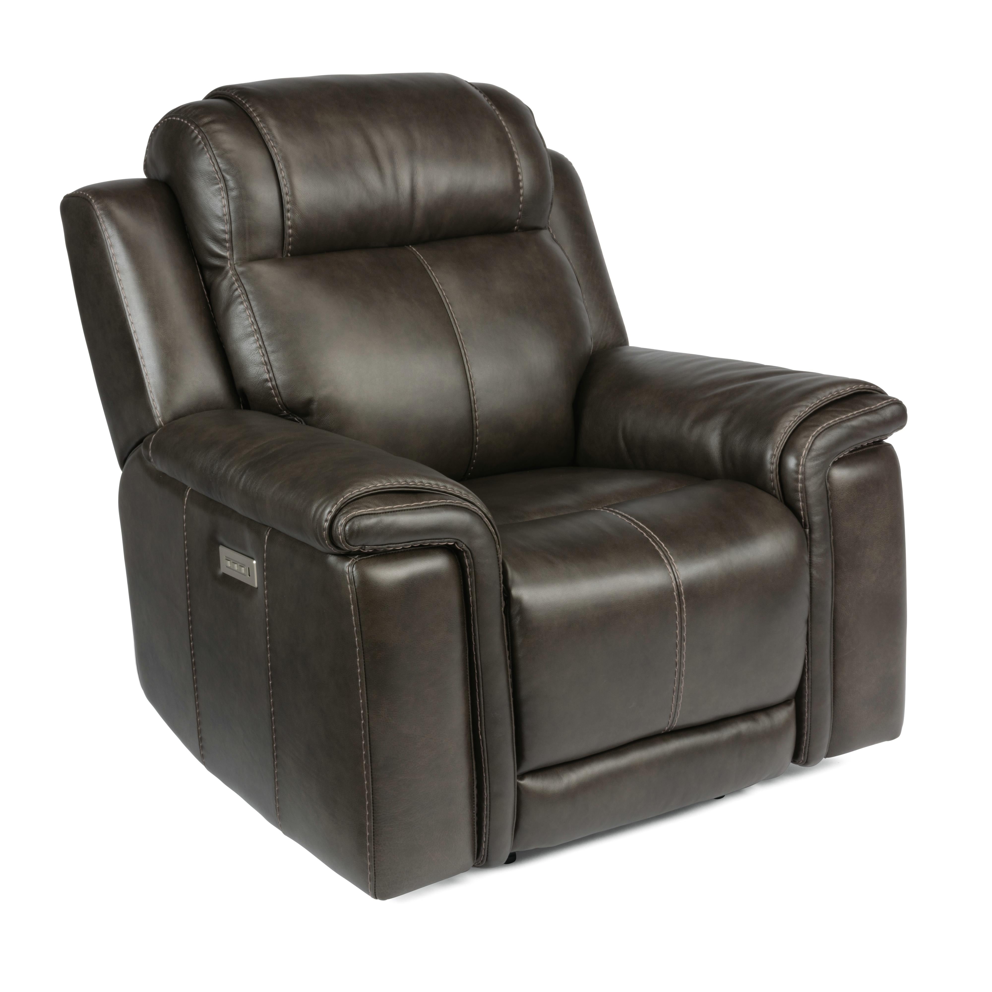 Flexsteel Kingsley Power Leather Match Recliner 1128-50P-295-02